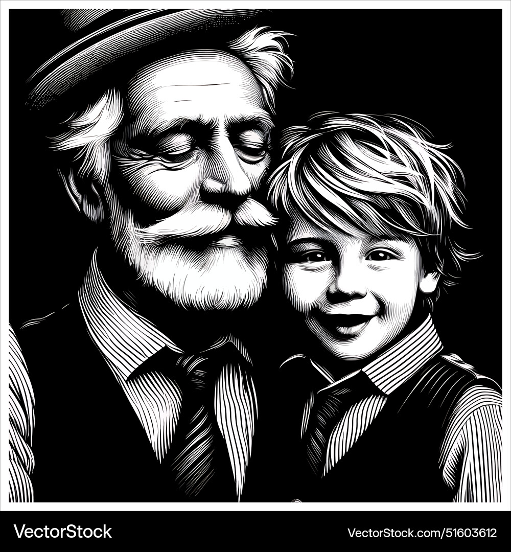 Father and son face Royalty Free Vector Image - VectorStock