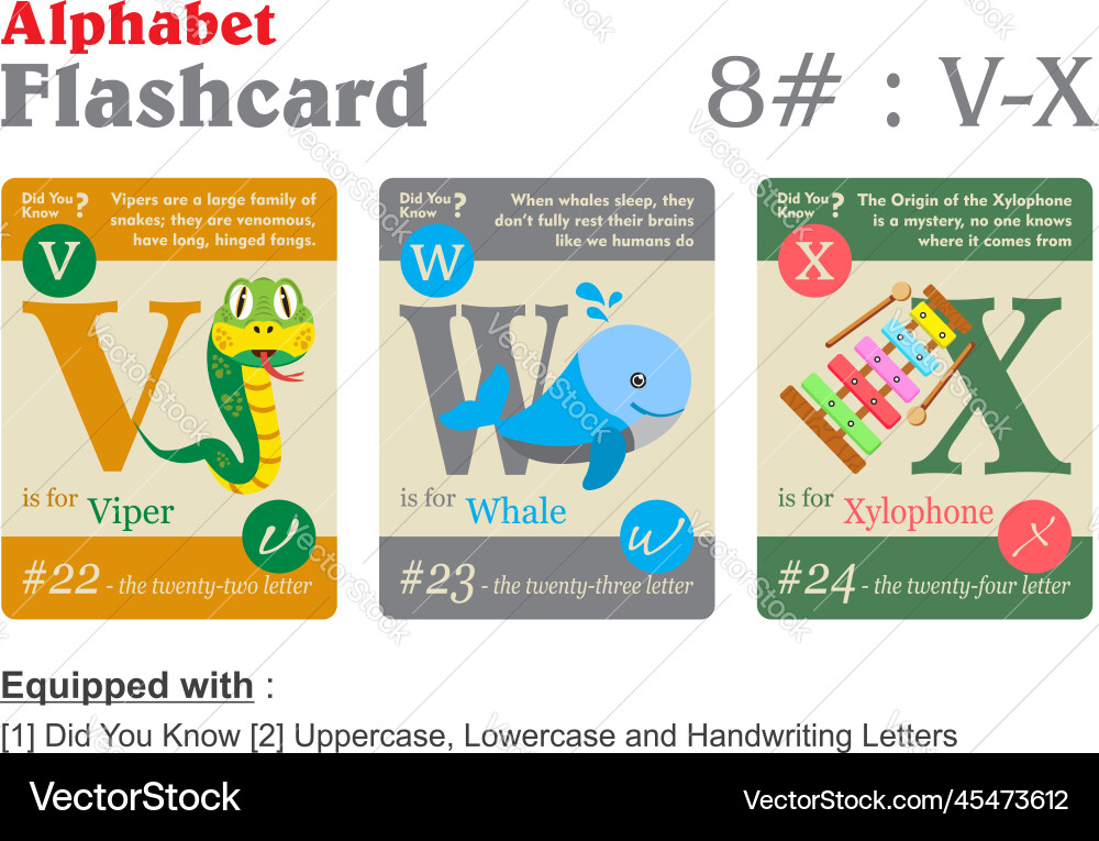 X Flashcard Vector Images (over 150)