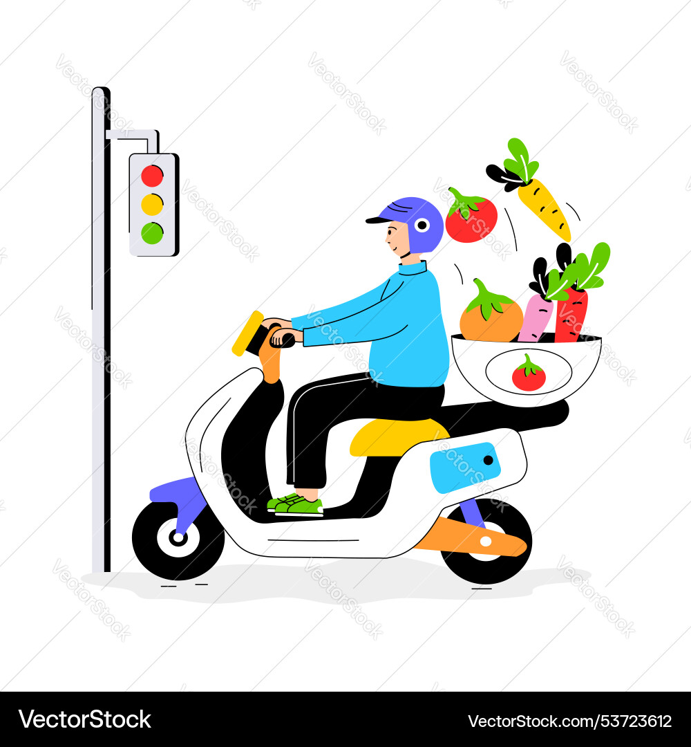 Food delivery Royalty Free Vector Image - VectorStock
