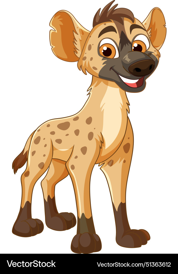 Happy hyena with a cheerful expression Royalty Free Vector