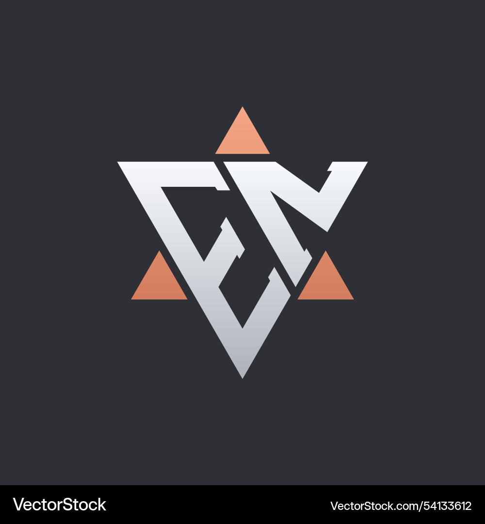 Modern en letter logo design with geometric Vector Image