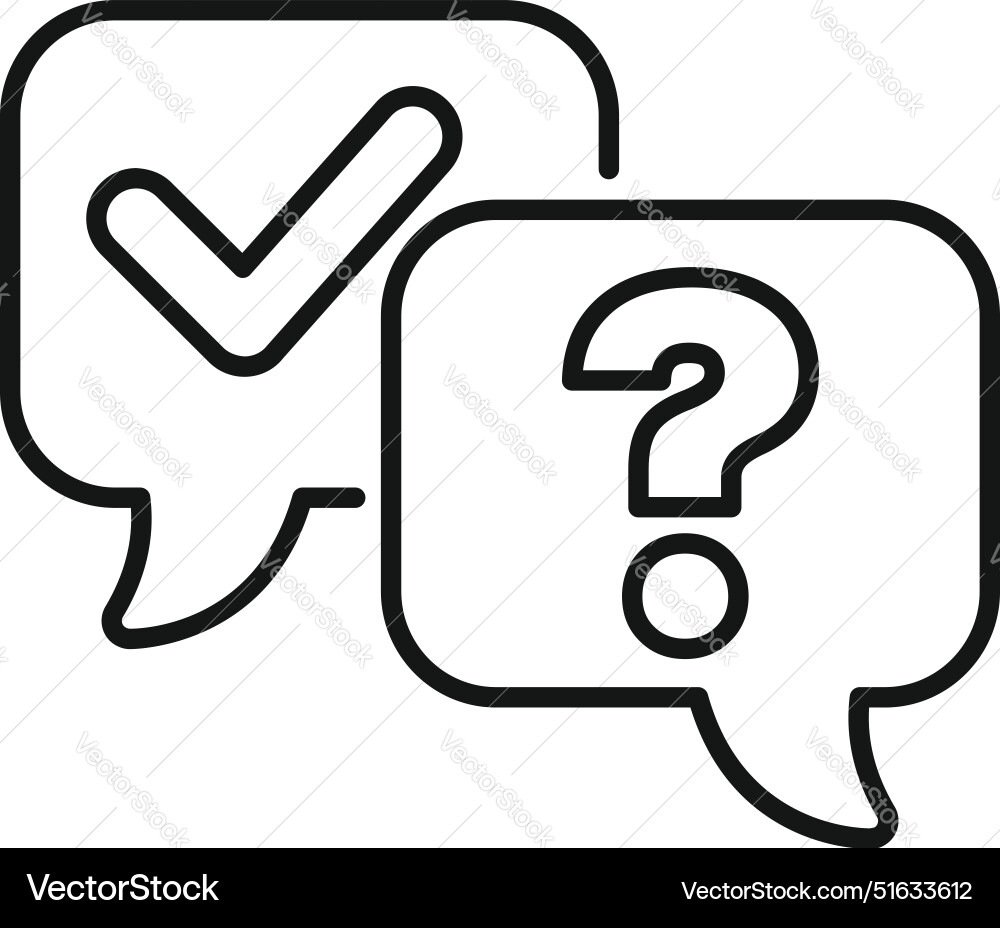 Question and Answer Speech Bubbles Royalty Free Vector Image