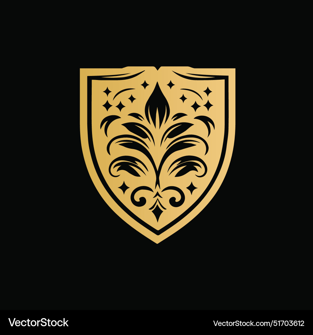 Royal shield logo Royalty Free Vector Image - VectorStock