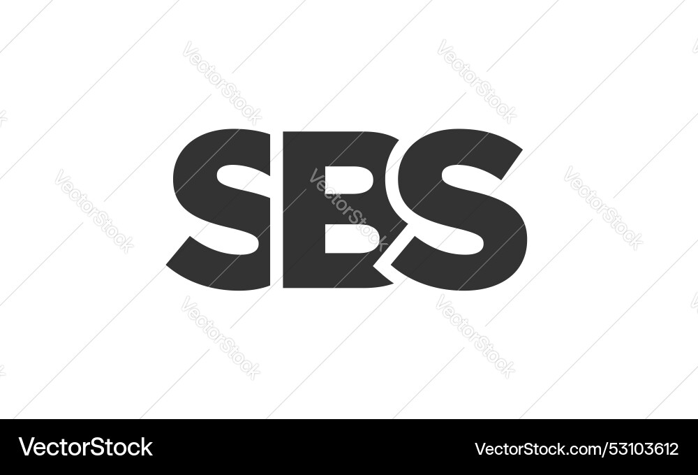 Sbs logo design template with strong and modern Vector Image