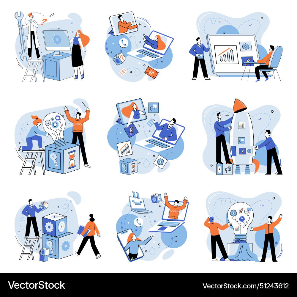 Team idea the corporate culture values Royalty Free Vector