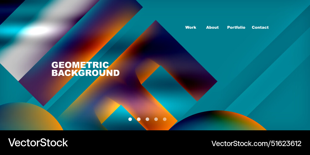 Various colorful geometric shapes abstract web Vector Image