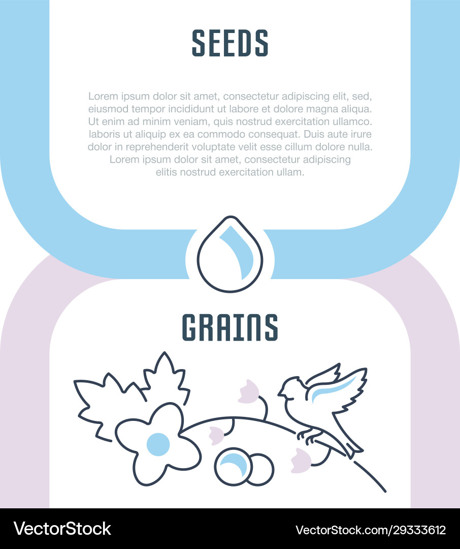 Website banner and landing page seeds Royalty Free Vector