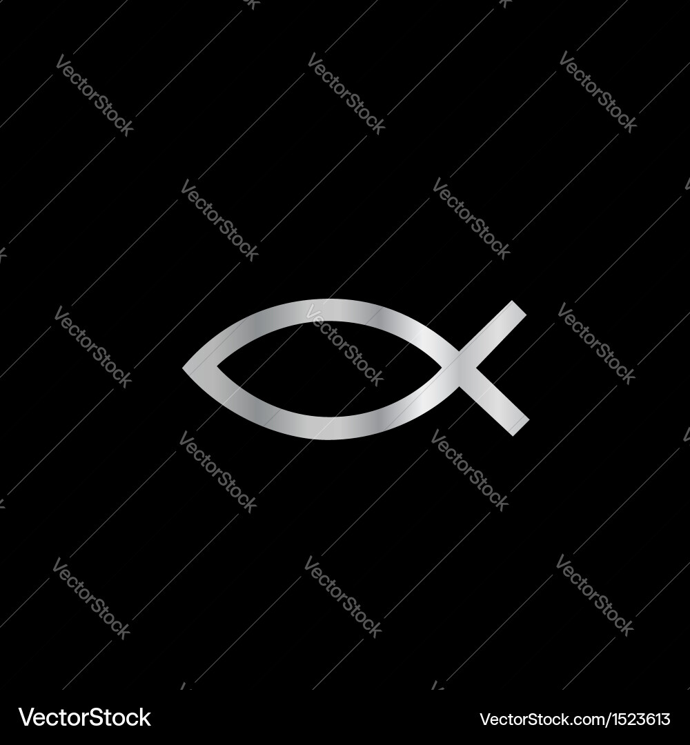 Christianity ichthys fish Royalty Free Vector Image