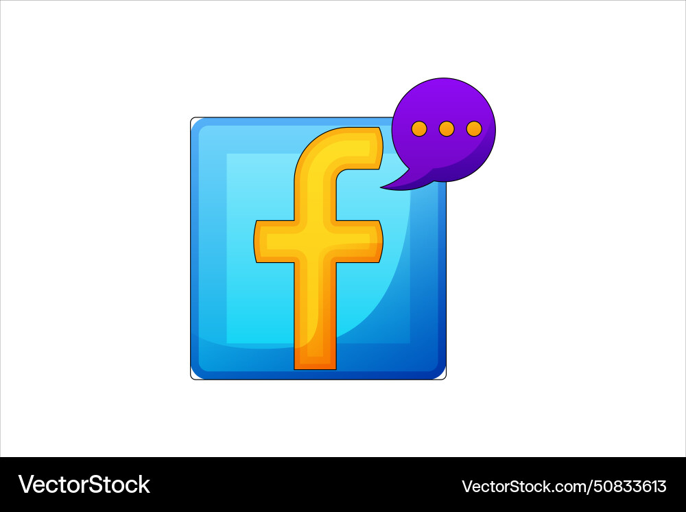 E mail social media sticker design Royalty Free Vector Image