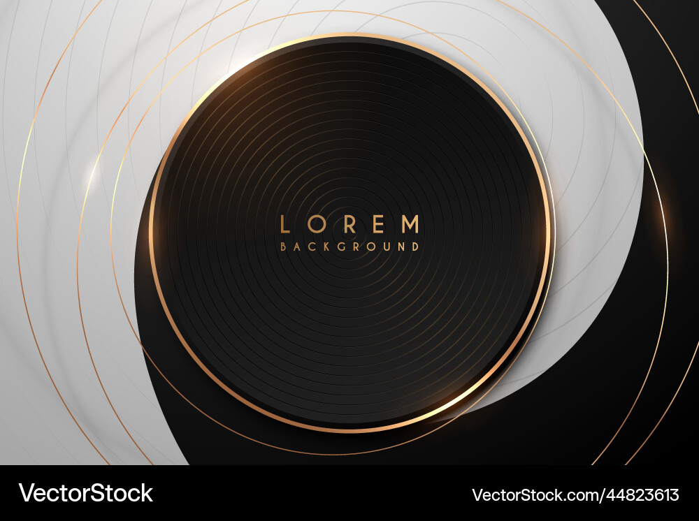 Golden Circle Abstract Background Royalty Free Vector Image