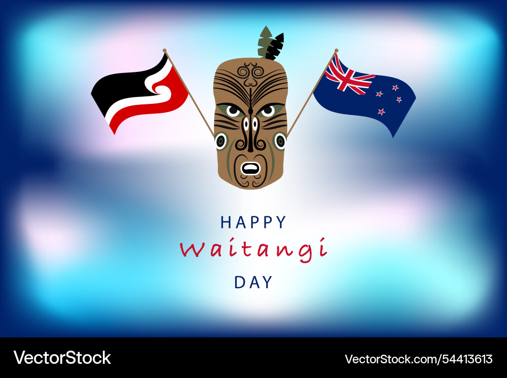 Happy waitangi day Royalty Free Vector Image - VectorStock