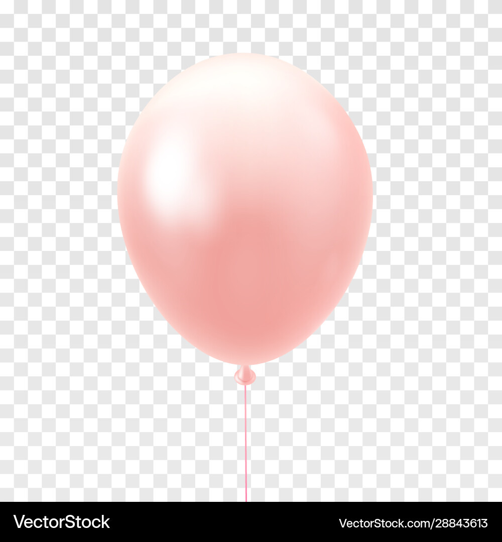 Light pink balloon isolated on transparent Vector Image