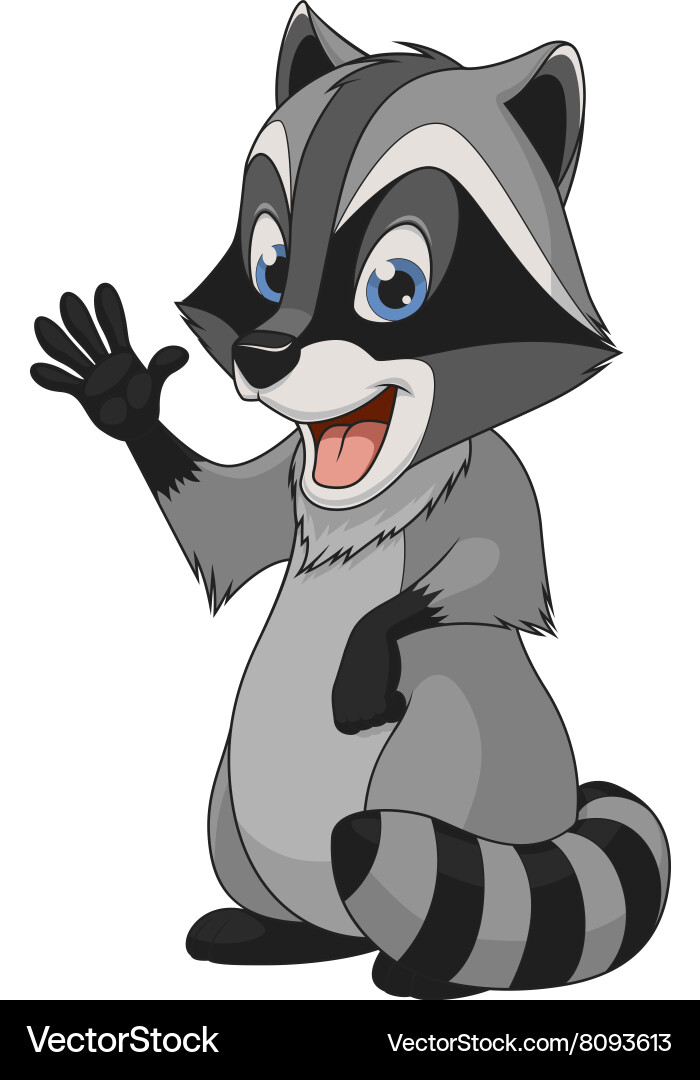 Little funny raccoon Royalty Free Vector Image