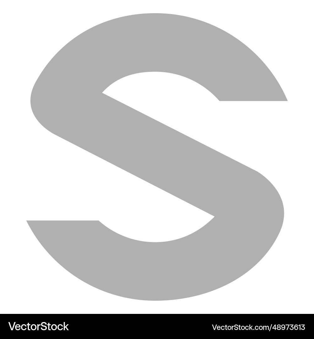 Sans serif s font Royalty Free Vector Image - VectorStock