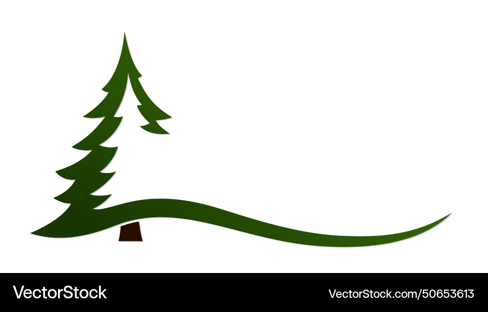 Symbol of a green tree Royalty Free Vector Image
