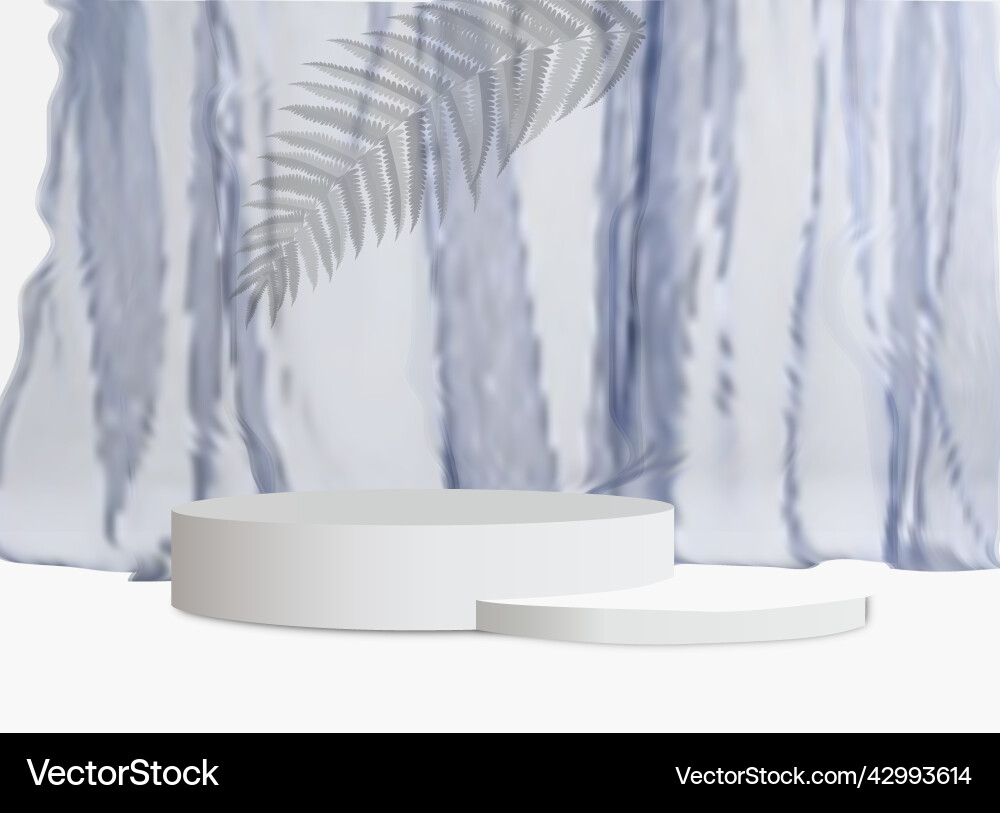 3d gray background podium product display Vector Image