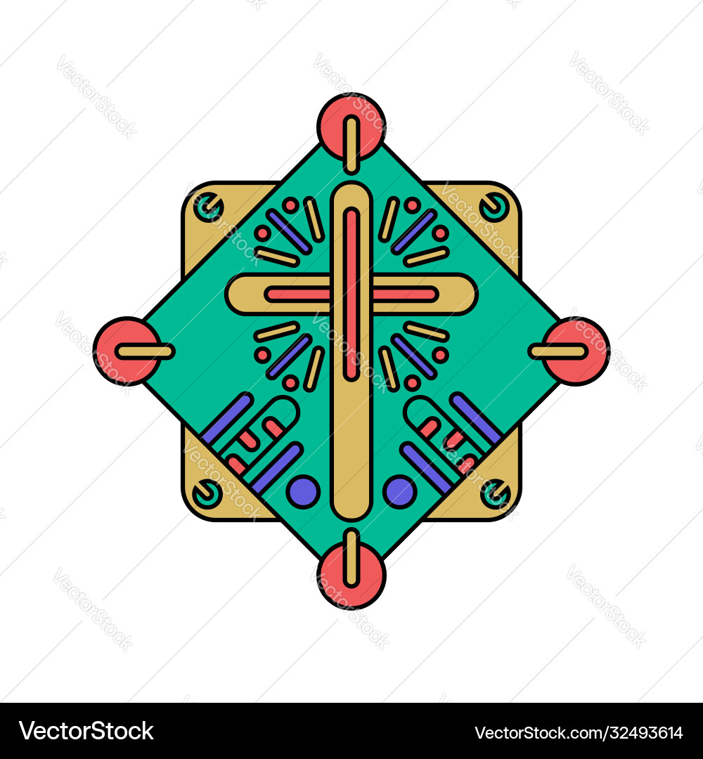 Cross lord and savior jesus Royalty Free Vector Image