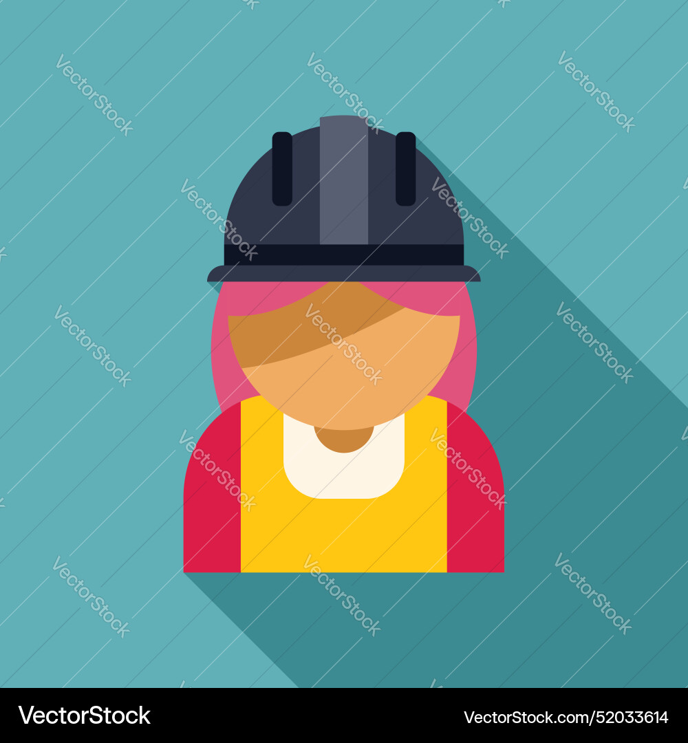 Female construction worker wearing hard hat Vector Image