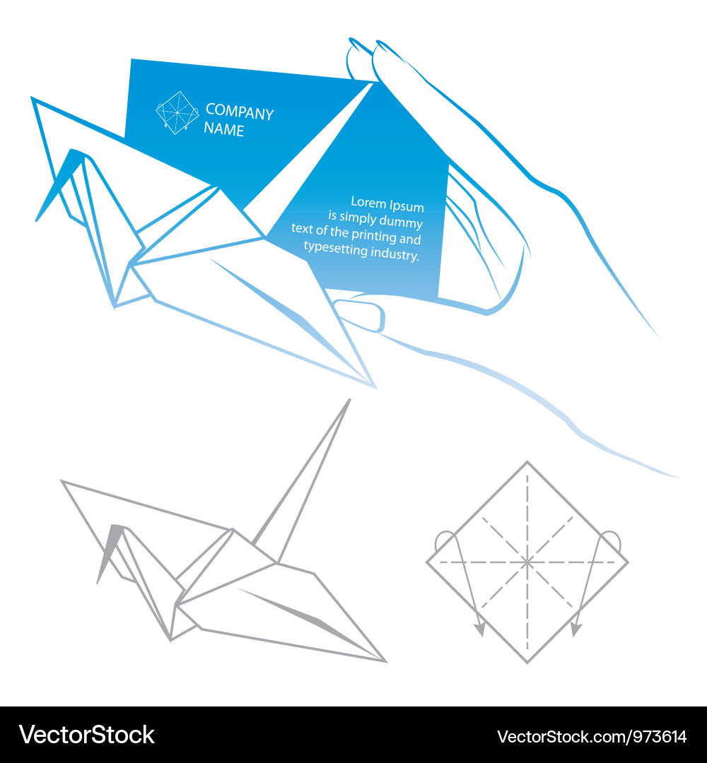 Paper Origami Symbol Royalty Free Vector Image