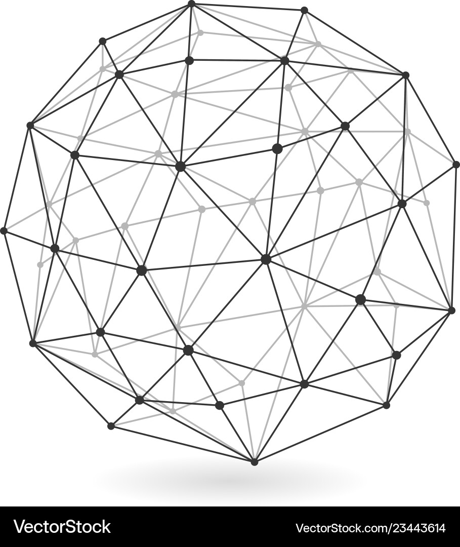 Polygonal Sphere Abstract Royalty Free Vector Image