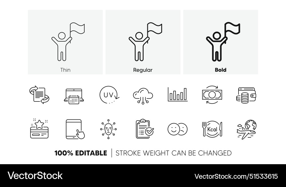 Calendar cloud computing and international flight Vector Image