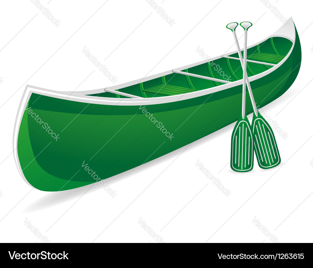 Canoe 02 Royalty Free Vector Image - VectorStock