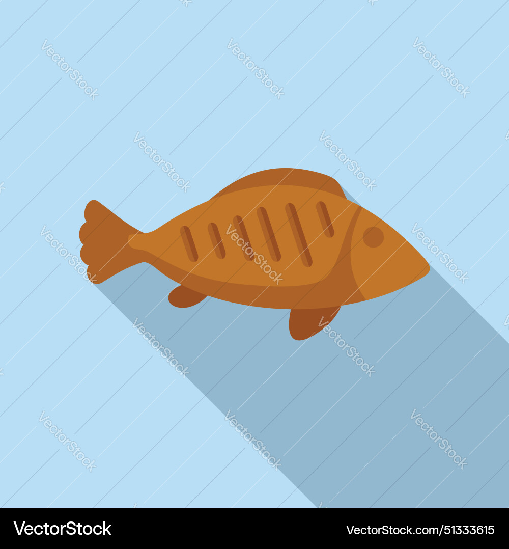 Cartoon fish on blue background Royalty Free Vector Image