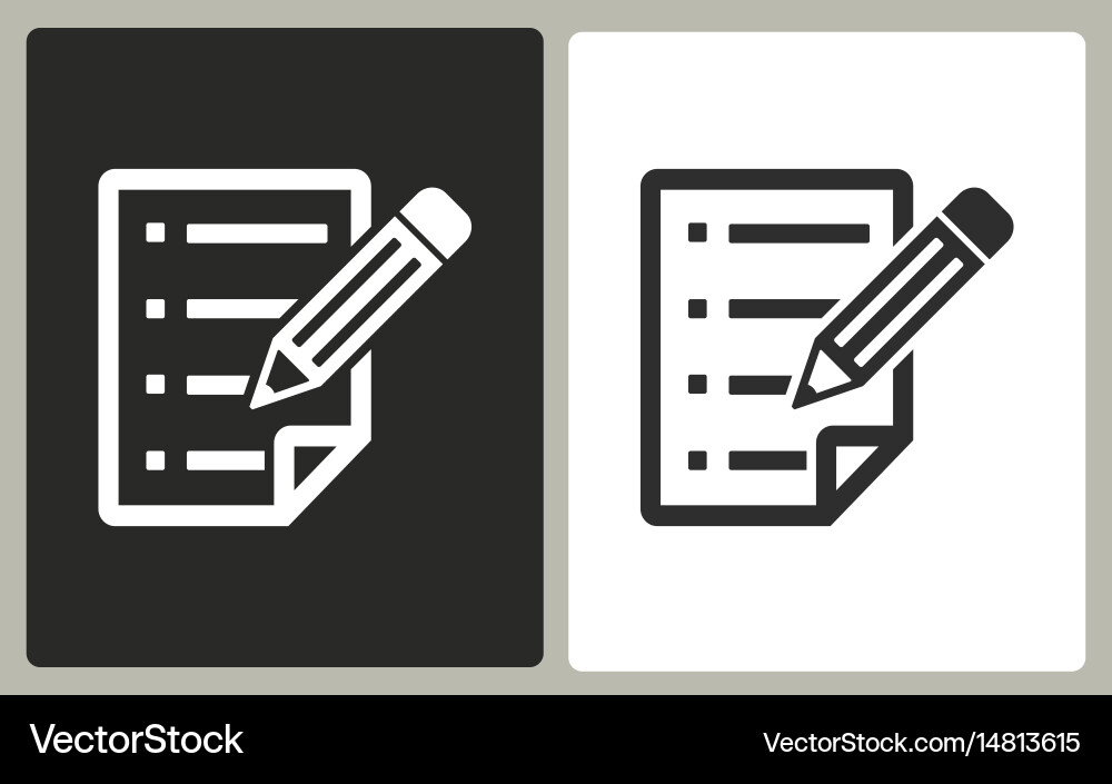 Clipboard pencil - icon Royalty Free Vector Image