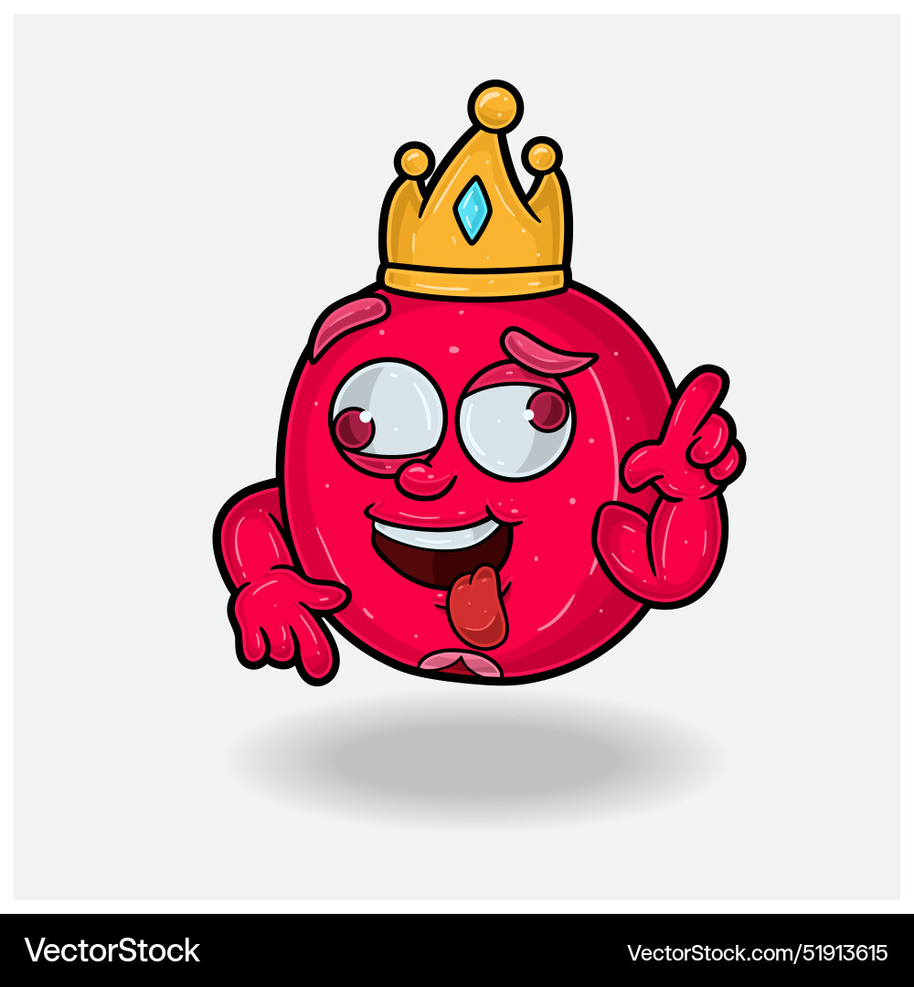 Cranberry fruit cartoon with crazy expression Vector Image