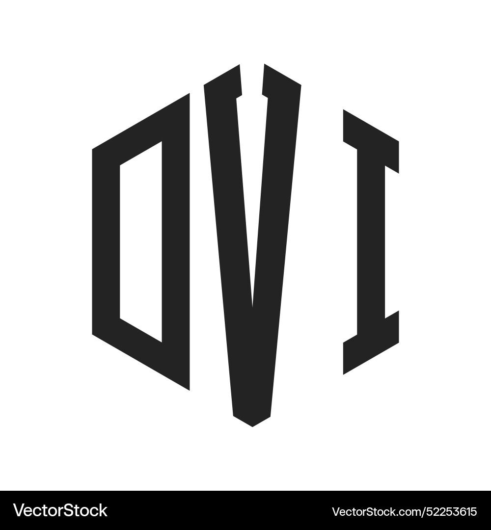Dvi logo design initial letter monogram Royalty Free Vector