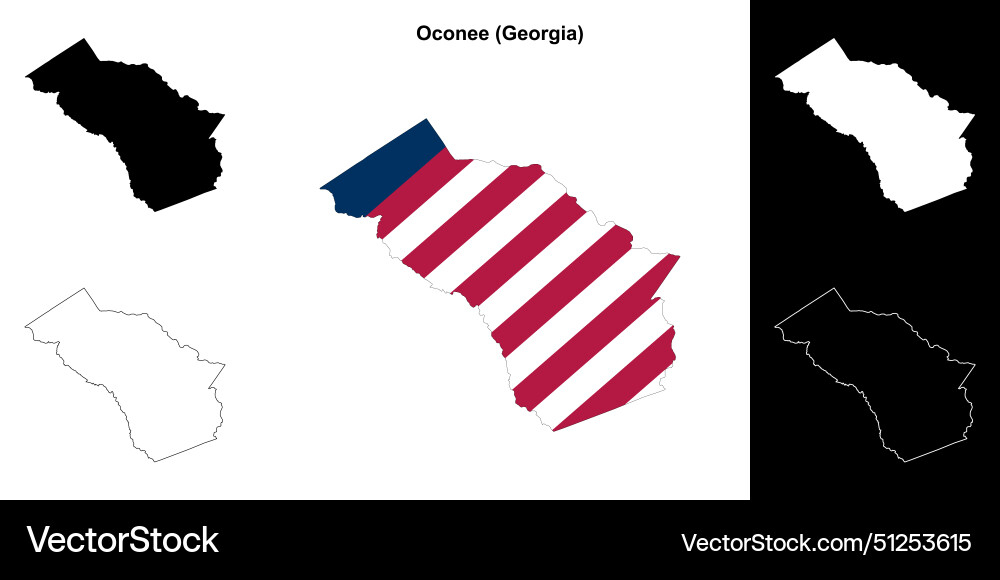 Oconee outline map Royalty Free Vector Image - VectorStock