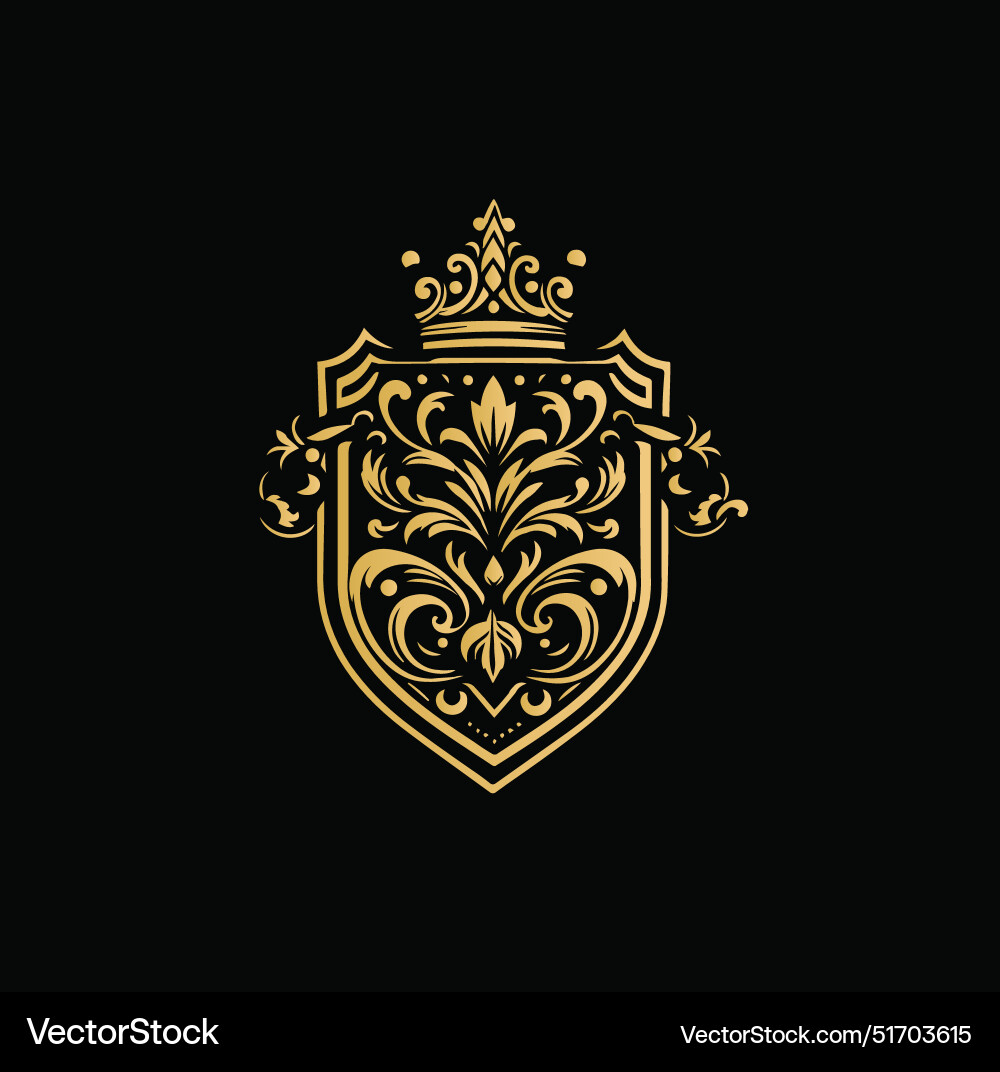 Royal shield logo Royalty Free Vector Image - VectorStock