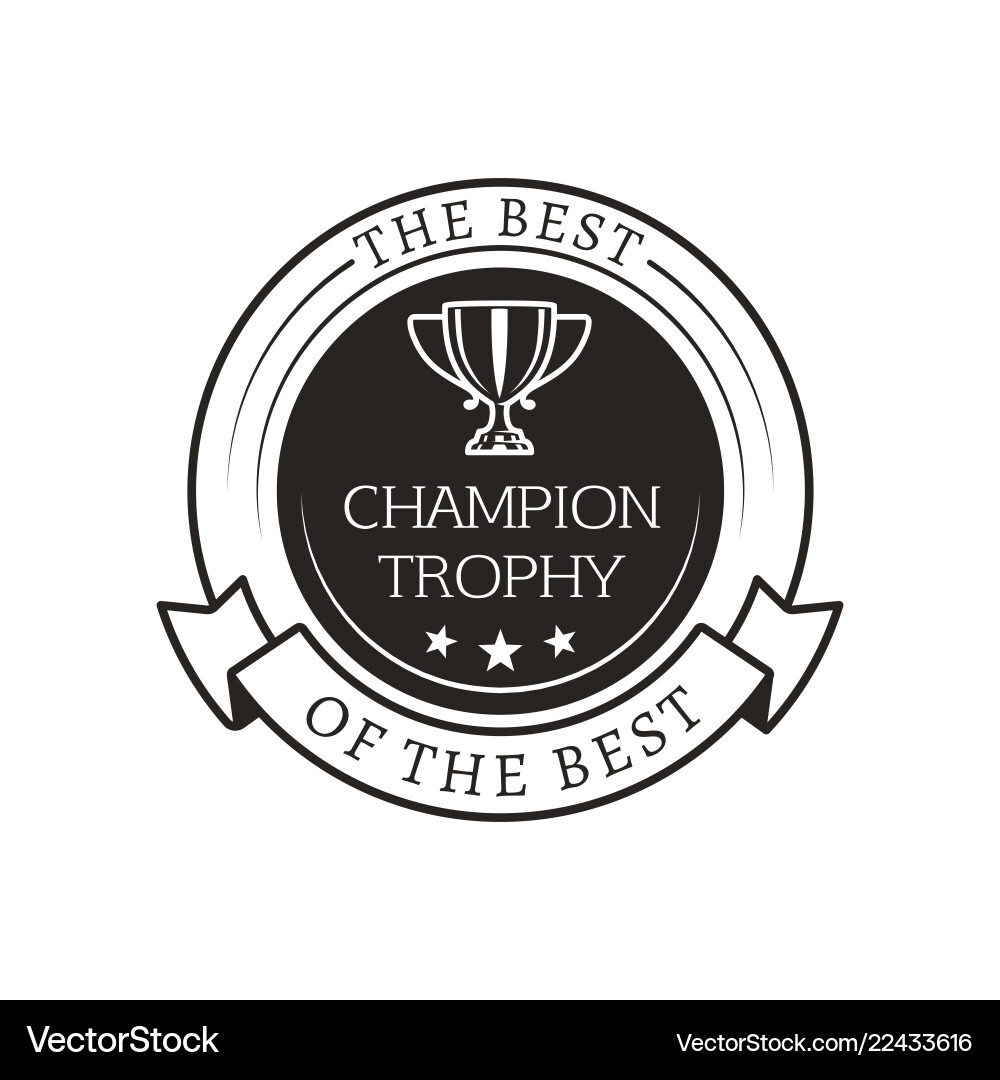Champion Trophy Award Royalty Free Vector Image