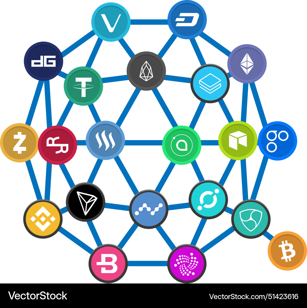 Crypto currency Royalty Free Vector Image - VectorStock