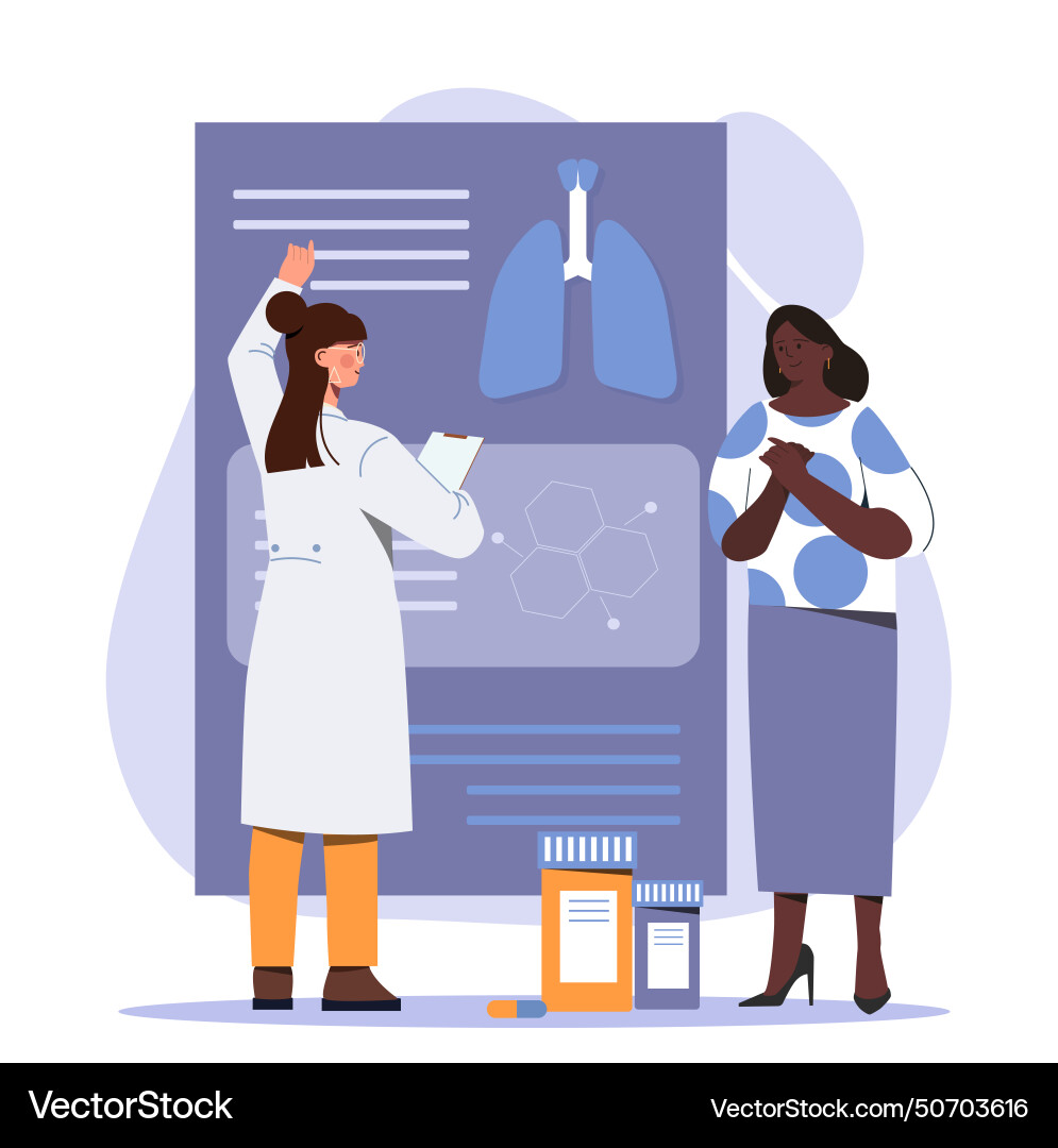 Doctor consultation concept Royalty Free Vector Image