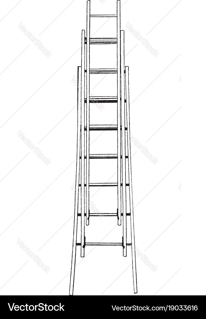 Extension ladder vintage Royalty Free Vector Image
