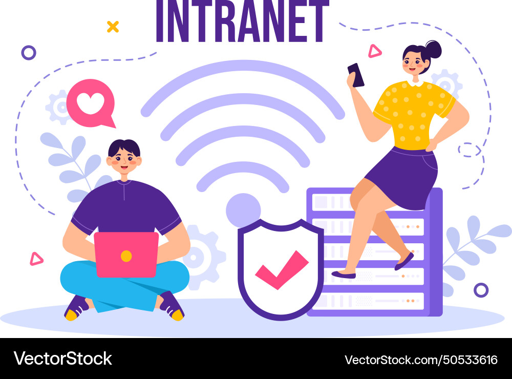 Intranet internet network connection technology Vector Image