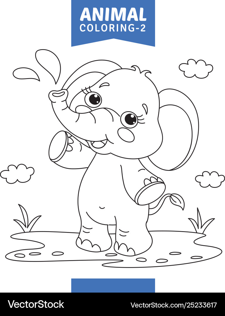 Animal coloring page Royalty Free Vector Image