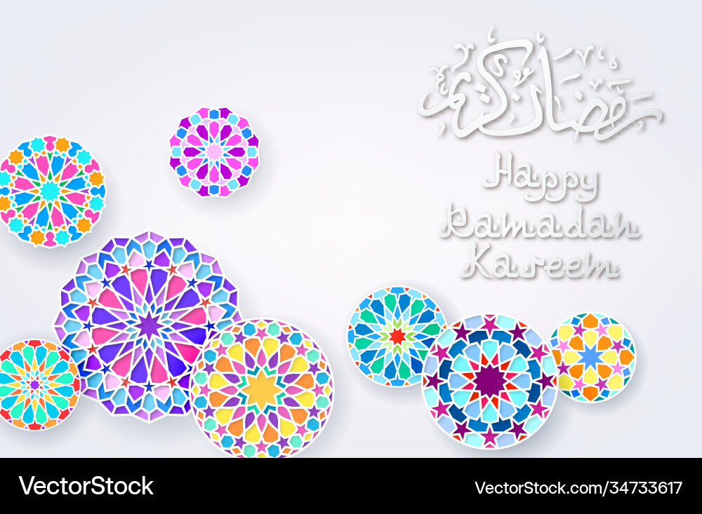 Background with arabic colorful patterns Vector Image