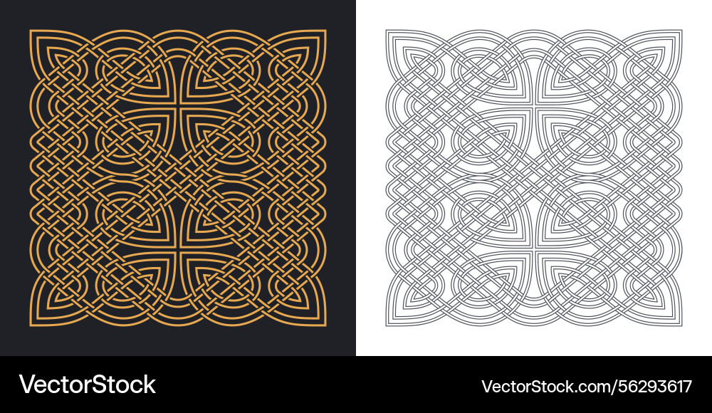 Celtic traditional knot geometric ethnic ornament Vector Image
