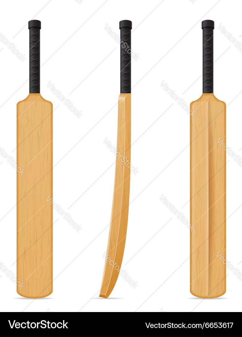 Cricket bat 07 Royalty Free Vector Image - VectorStock