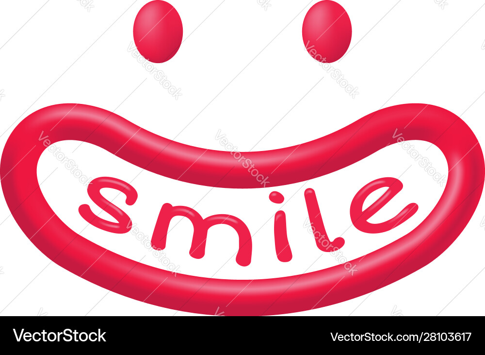 Lustige Smiley Cartoon Kreatur mit breitem Lächeln