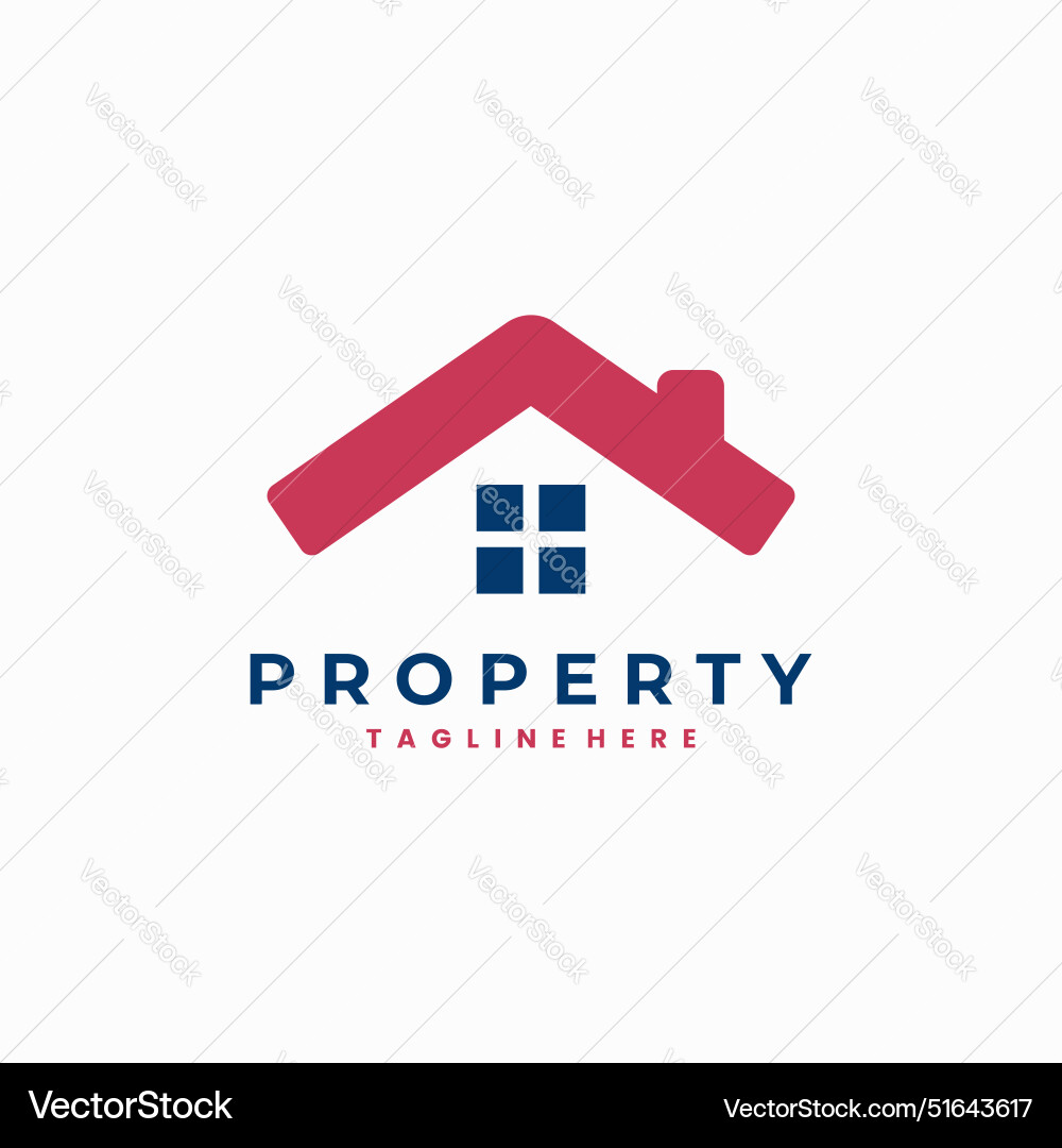 Property logo home template Royalty Free Vector Image