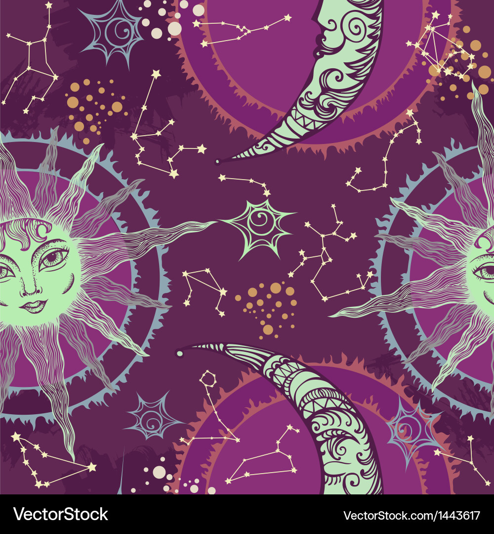 Sun and moon Royalty Free Vector Image - VectorStock