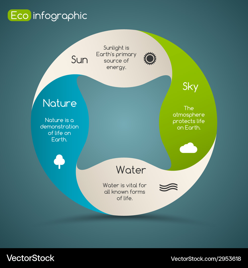 Circle eco infographic template for diagram graph Vector Image