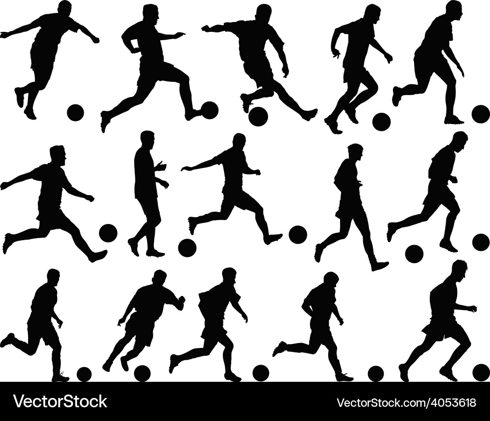 Footballers Royalty Free Vector Image - VectorStock