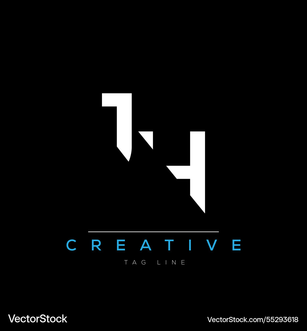 Jh creative monogram logo Royalty Free Vector Image