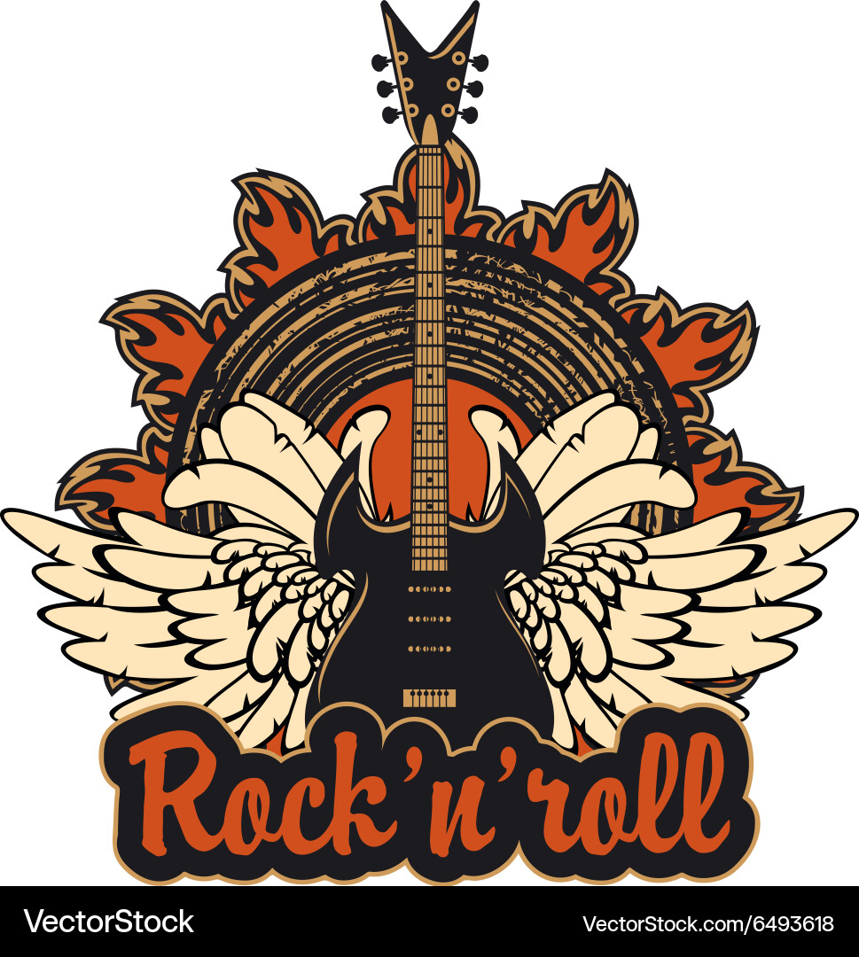 Poster for a rock and roll Royalty Free Vector Image