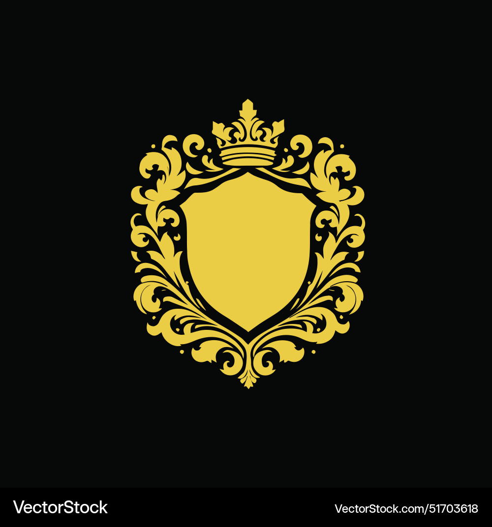Royal shield logo Royalty Free Vector Image - VectorStock