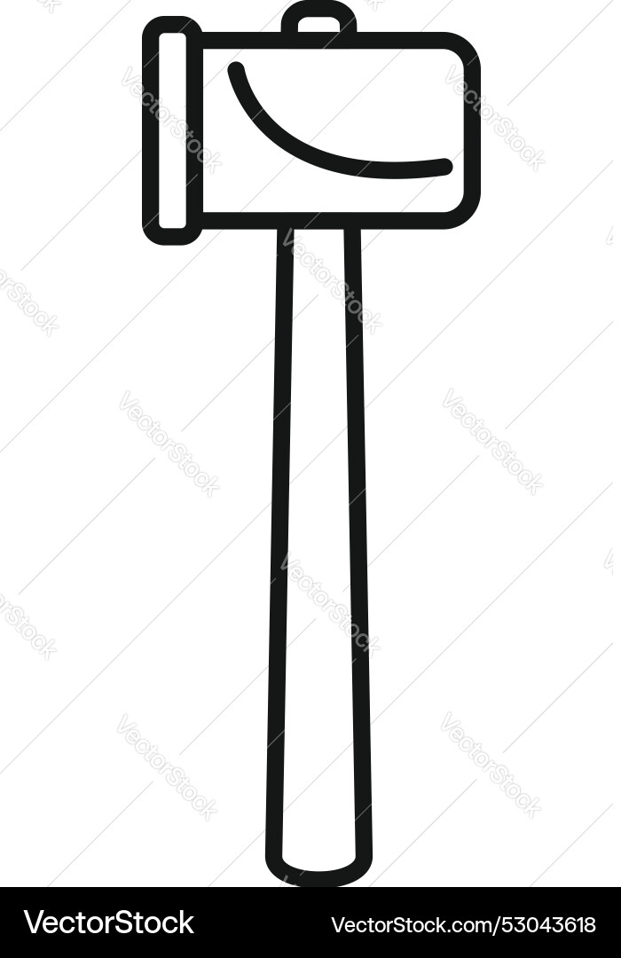 Rubber mallet icon showing striking tool Vector Image